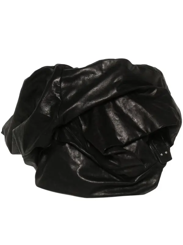 Rick Owens Draped Leather Bustier Top