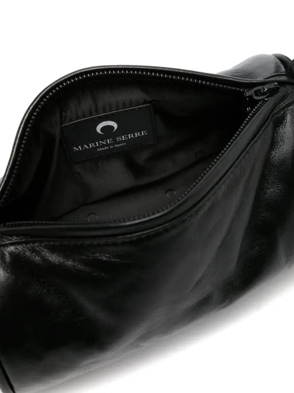 MARINE SERRE Billow Leather Crossbody Bag