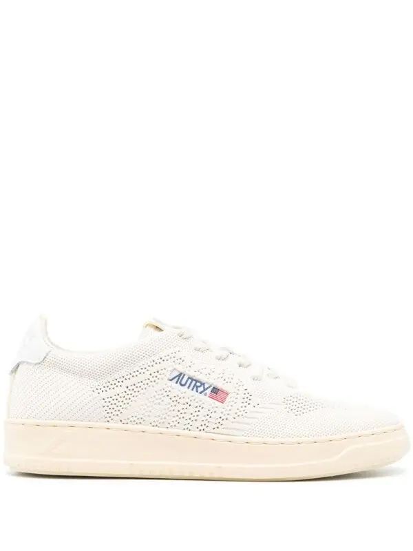 AUTRY Easeknit Lace-up Sneakers - White