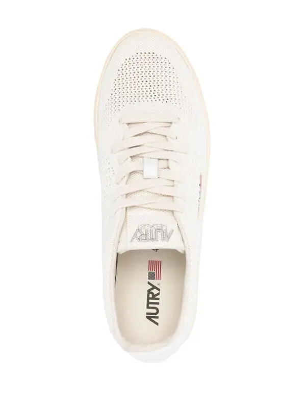 AUTRY Easeknit Lace-up Sneakers - White