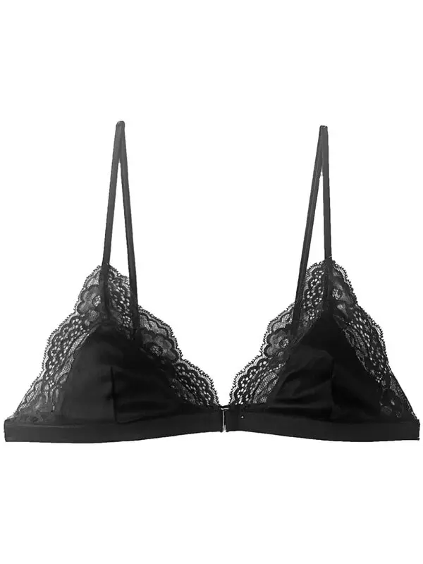 FLEUR DU MAL Naomi Lace Triangle Bra - Black