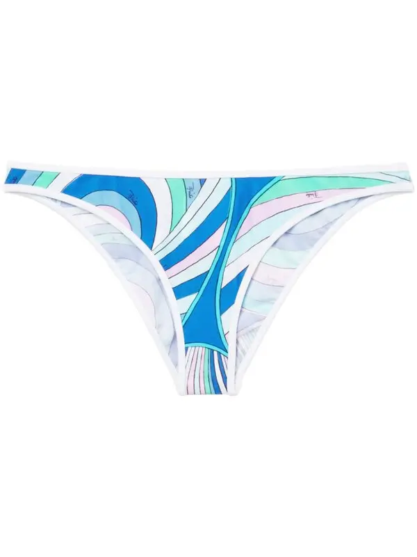 Emilio Pucci Iride-print Bikini Bottom - Blue
