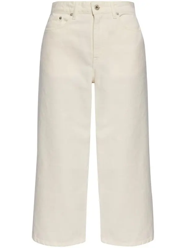 Kenzo High-rise Cropped Wide-leg Jeans