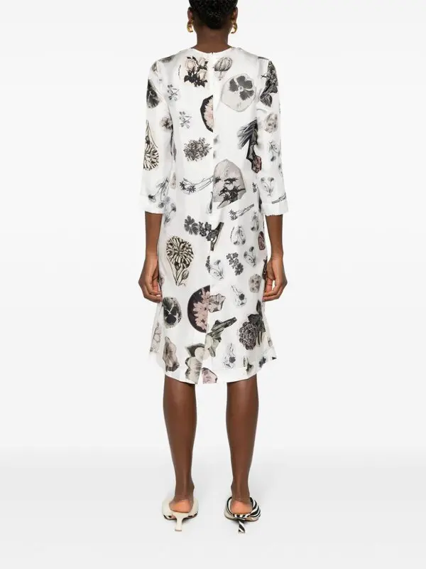 Marni Floral Collage-print Silk Dress