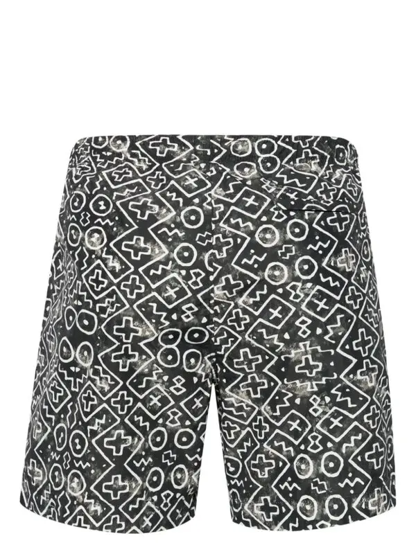 C.P. COMPANY Baja-print Swim Shorts - Green