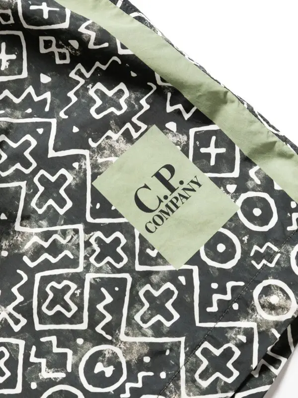 C.P. COMPANY Baja-print Swim Shorts - Green