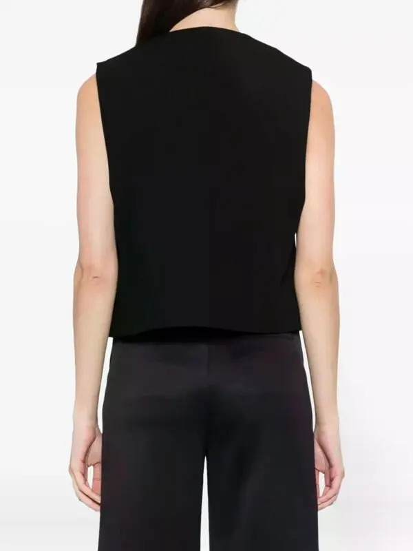 Ami Open-front Waistcoat - Black