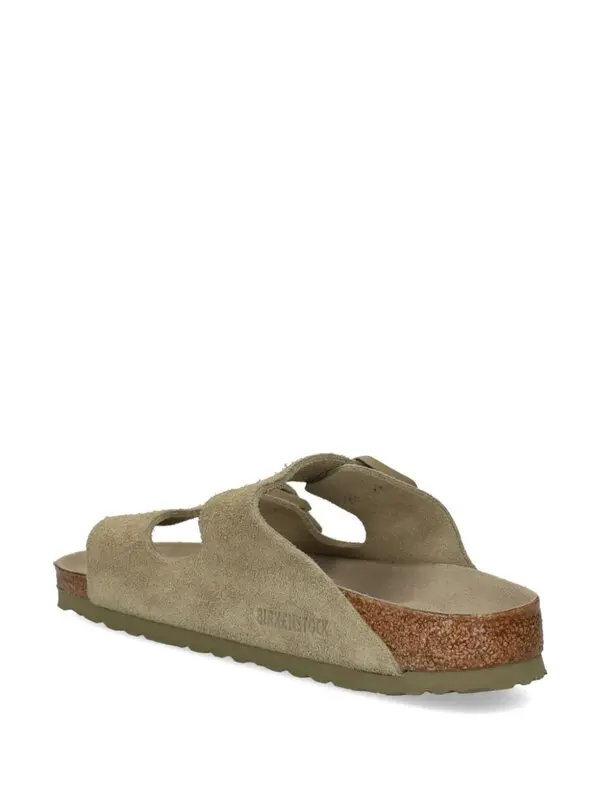 BIRKENSTOCK Arizona Suede Flat Sandals - Green