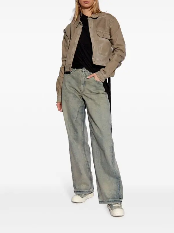 Rick Owens Foiled Denim Jacket - Neutrals