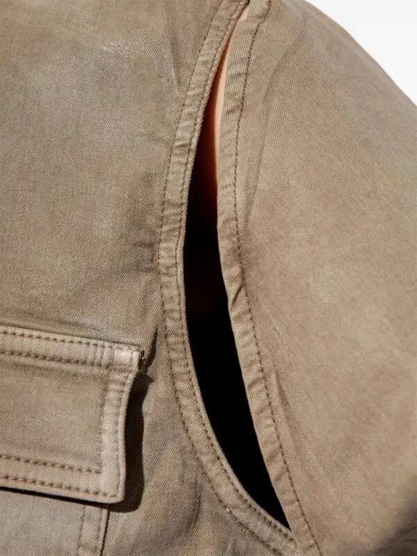 Rick Owens Foiled Denim Jacket - Neutrals