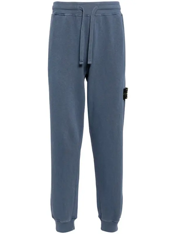Stone Island Compass-badge Cotton Track Pants - Blue