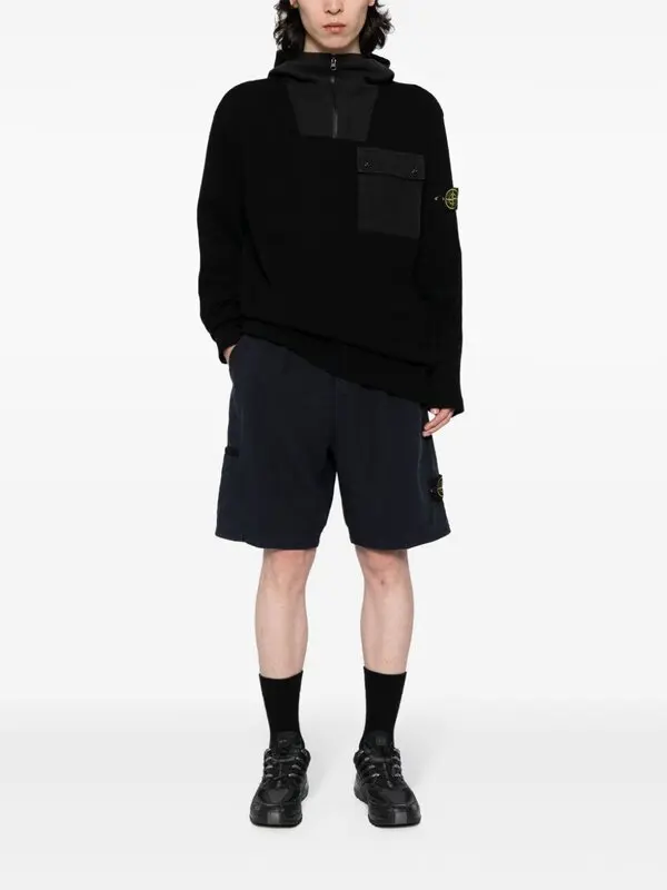 Stone Island Compass-motif Bermuda Shorts - Blue