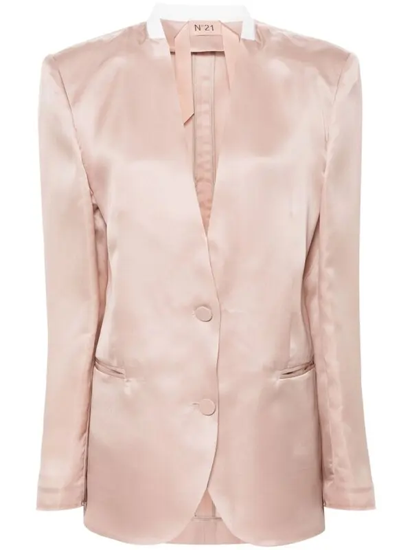 N°21 Single-breasted Silk Blazer - Pink