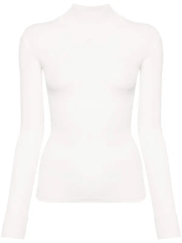 COURREGES Reedition Second Skin Mesh Top - White