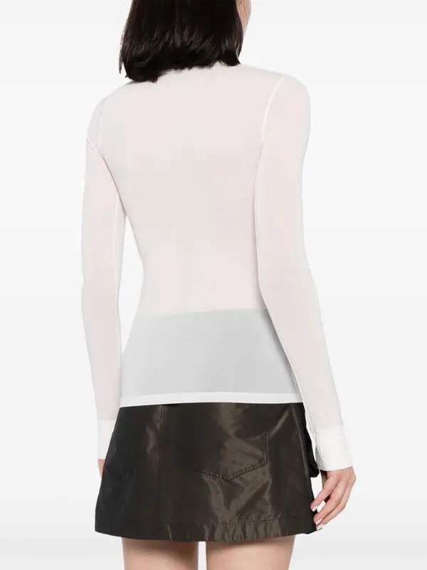 COURREGES Reedition Second Skin Mesh Top - White