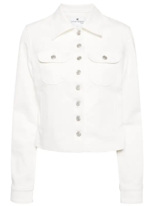 COURREGES Long-sleeve Denim Jacket - White