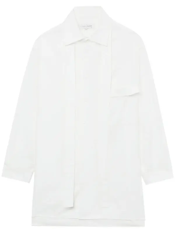 Yohji Yamamoto Scarf-detail Cotton Shirt