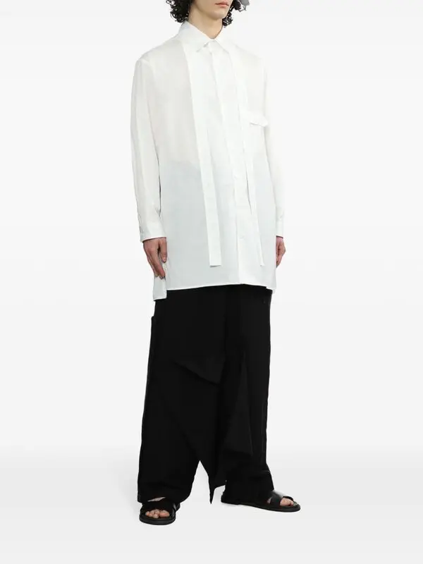 Yohji Yamamoto Scarf-detail Cotton Shirt
