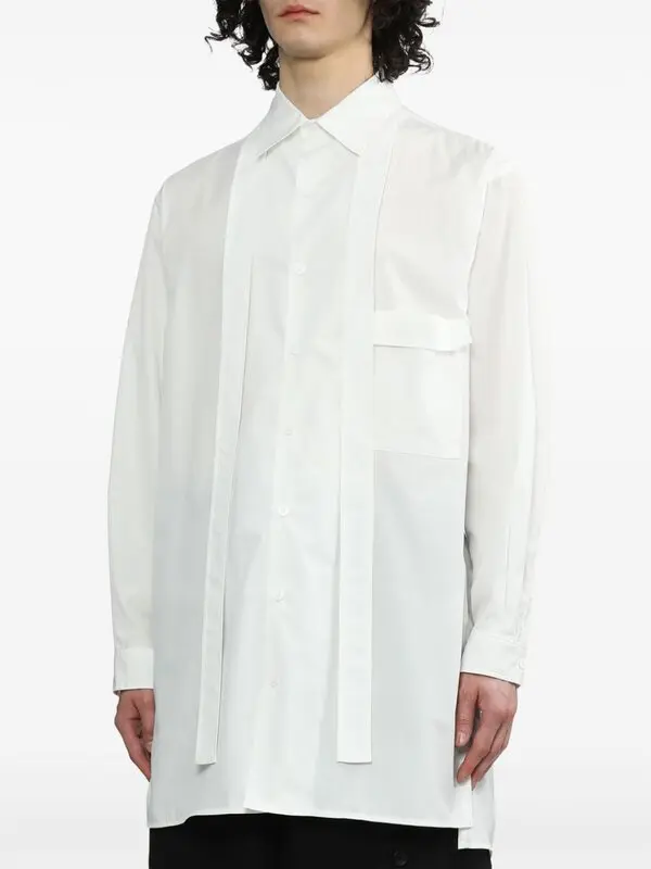 Yohji Yamamoto Scarf-detail Cotton Shirt