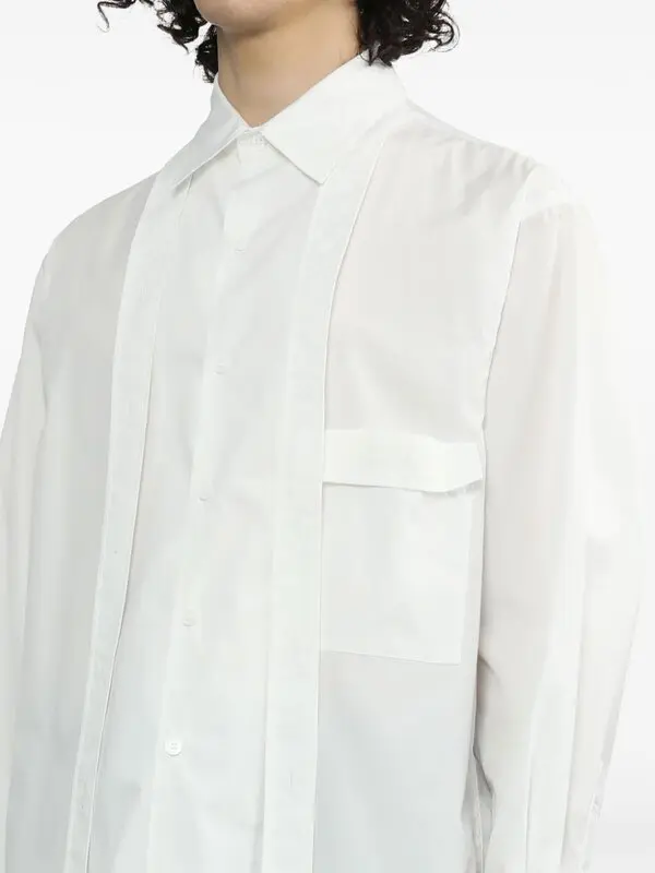 Yohji Yamamoto Scarf-detail Cotton Shirt
