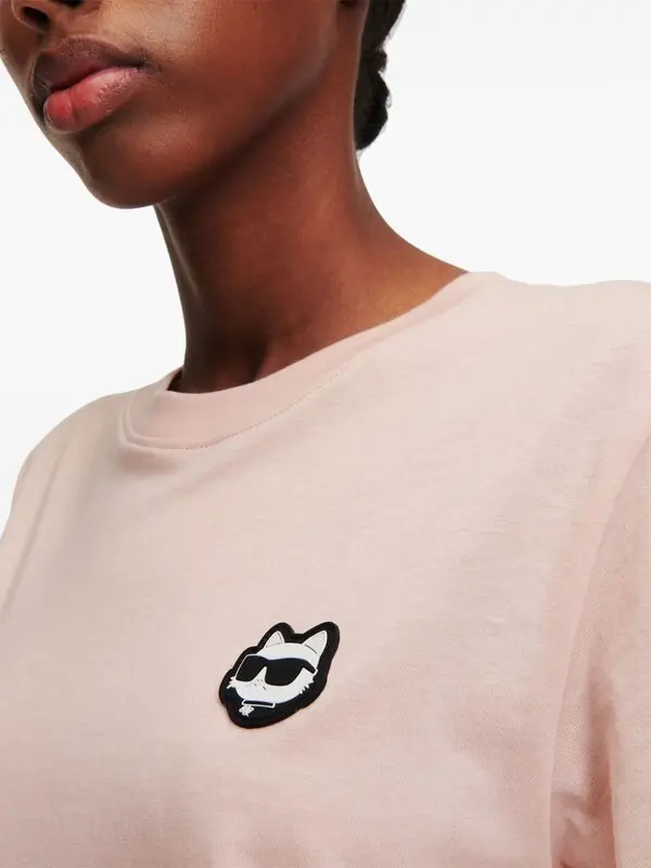 Karl Lagerfeld Ikon Logo-appliqué T-shirt
