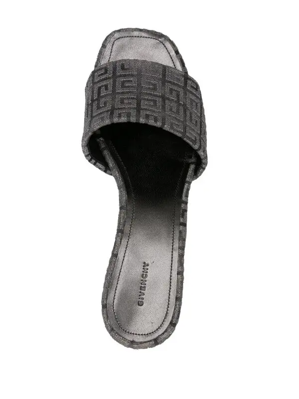 Givenchy 55mm 4g-jacquard Leather Mules