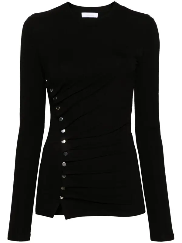 Rabanne Asymmetric Studded T-shirt