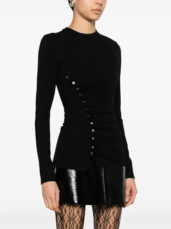 Rabanne Asymmetric Studded T-shirt