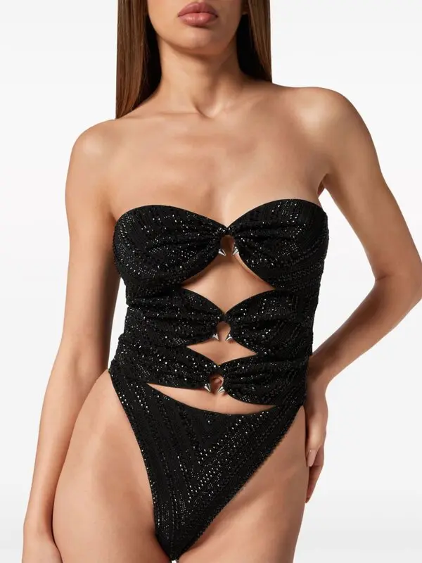 Philipp Plein Crystal-embellished One-piece Swimsuit
