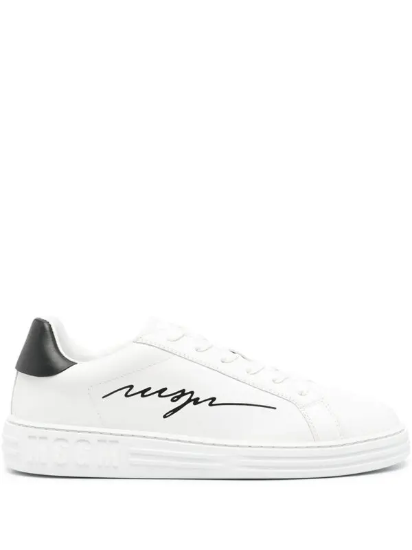 MSGM Iconic Leather Sneakers