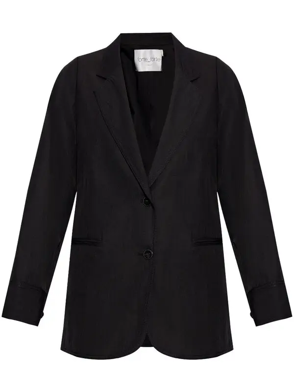 FORTE_FORTE Single-breasted Twill Blazer