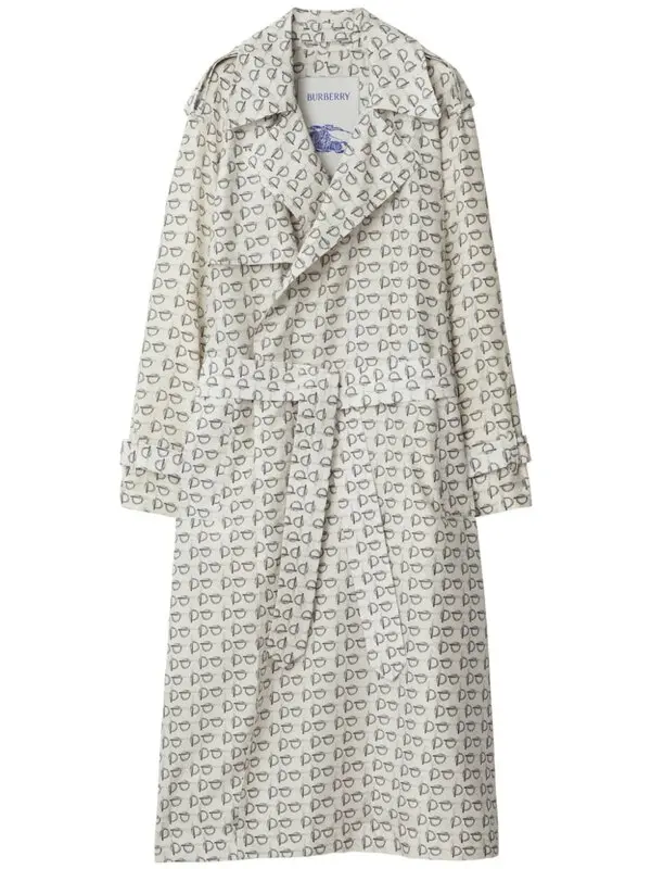 Burberry B-print Silk Trench Coat