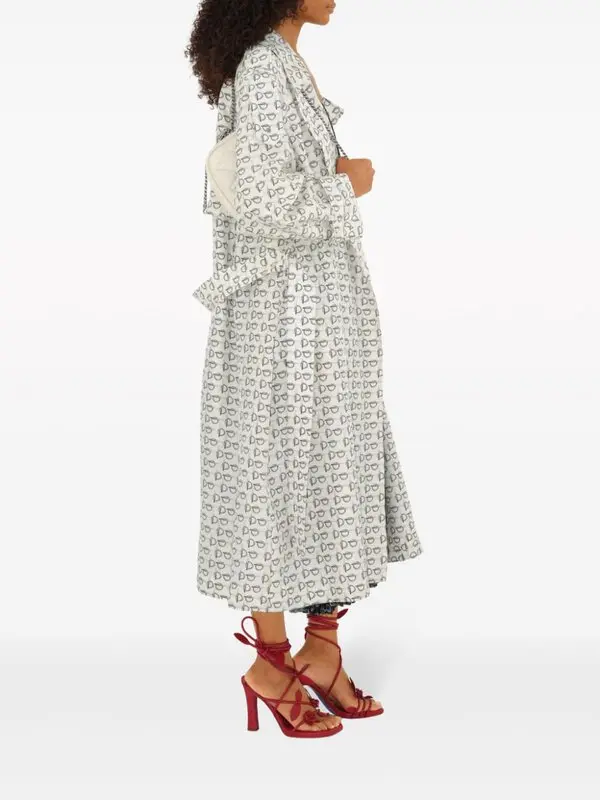 Burberry B-print Silk Trench Coat