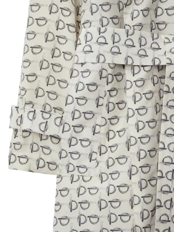 Burberry B-print Silk Trench Coat