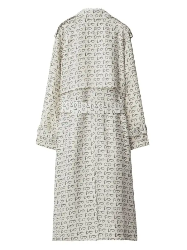 Burberry B-print Silk Trench Coat
