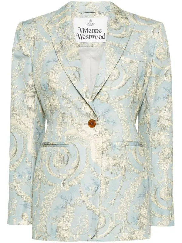 VIVIENNE WESTWOOD Lauren Toile De Jouy-print Blazer - Blue