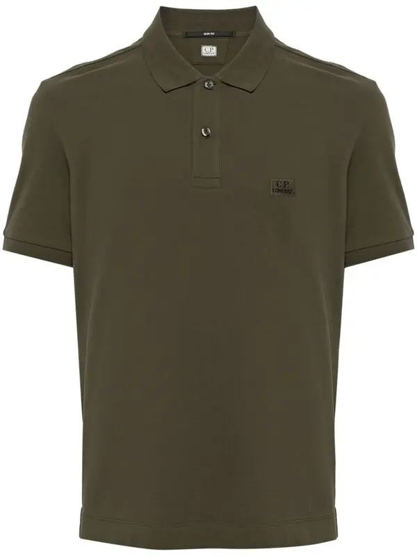 C.P. COMPANY Logo-embroidered Cotton Polo Shirt