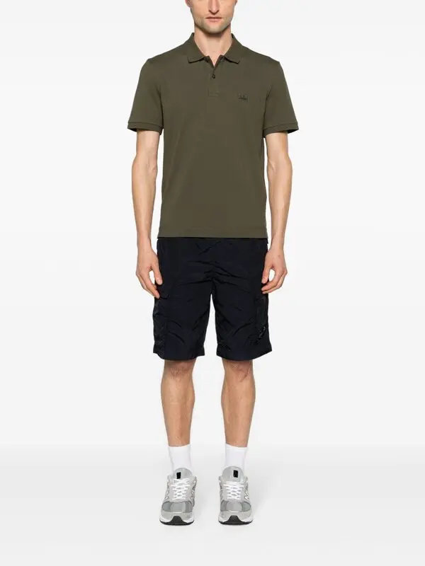 C.P. COMPANY Logo-embroidered Cotton Polo Shirt