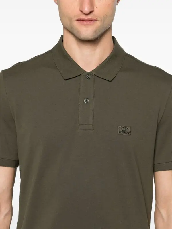 C.P. COMPANY Logo-embroidered Cotton Polo Shirt