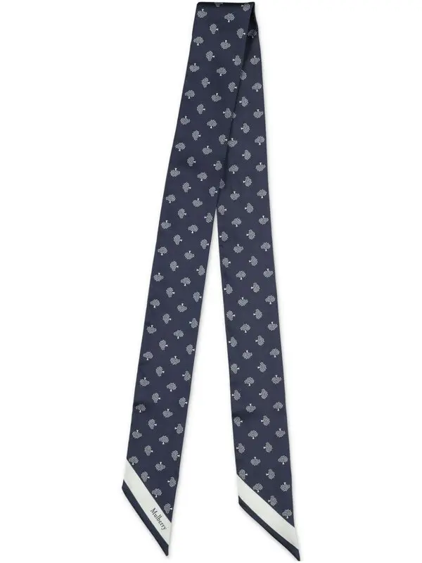 Mulberry Tree-jacquard Scarf - Blue