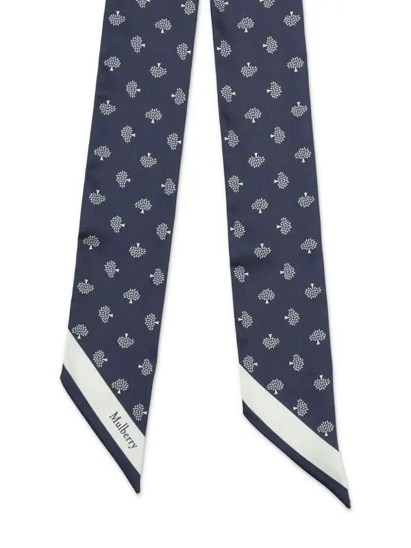 Mulberry Tree-jacquard Scarf - Blue