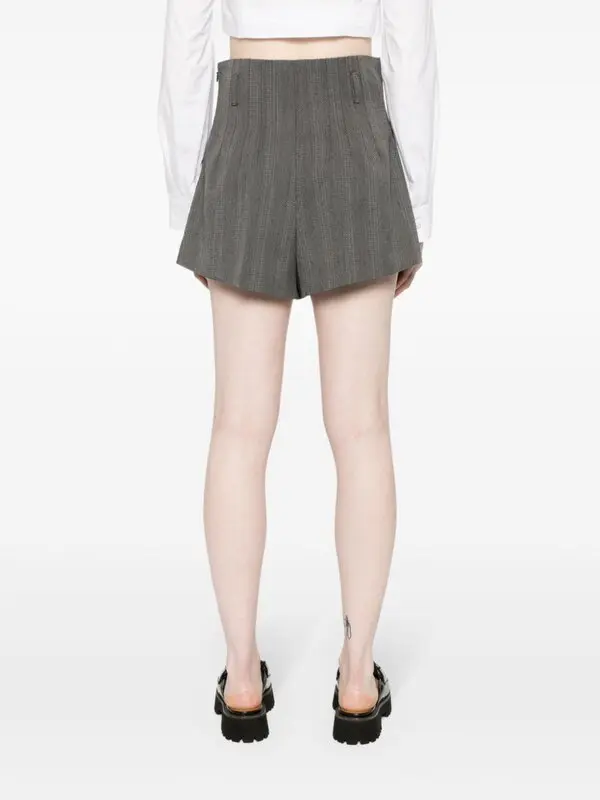 Prada Wool Pleated Shorts - Grey
