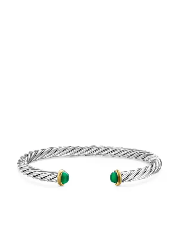 David Yurman 14kt Yellow Gold And Sterling Cuff Bracelet - Silver