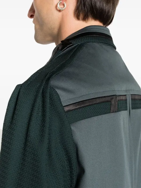 Kiko Kostadinov Ugo Panelled Jacket In Green - 73% Off