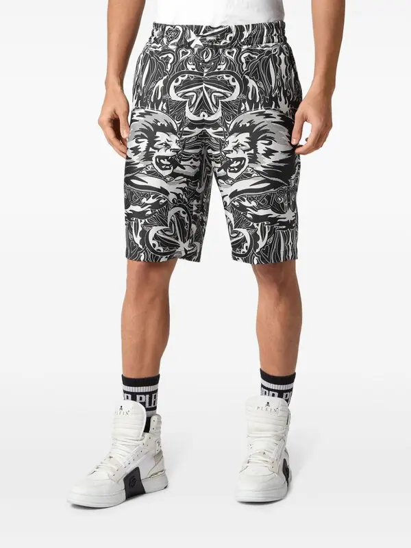 Philipp Plein Circus Silk Shorts