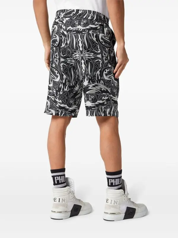 Philipp Plein Circus Silk Shorts
