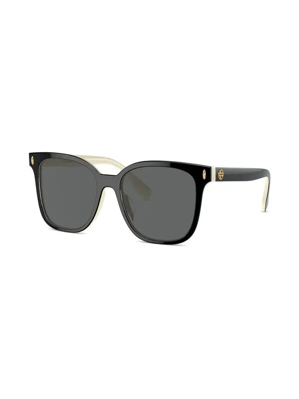 Tory Burch Logo-plaque Square-frame Sunglasses