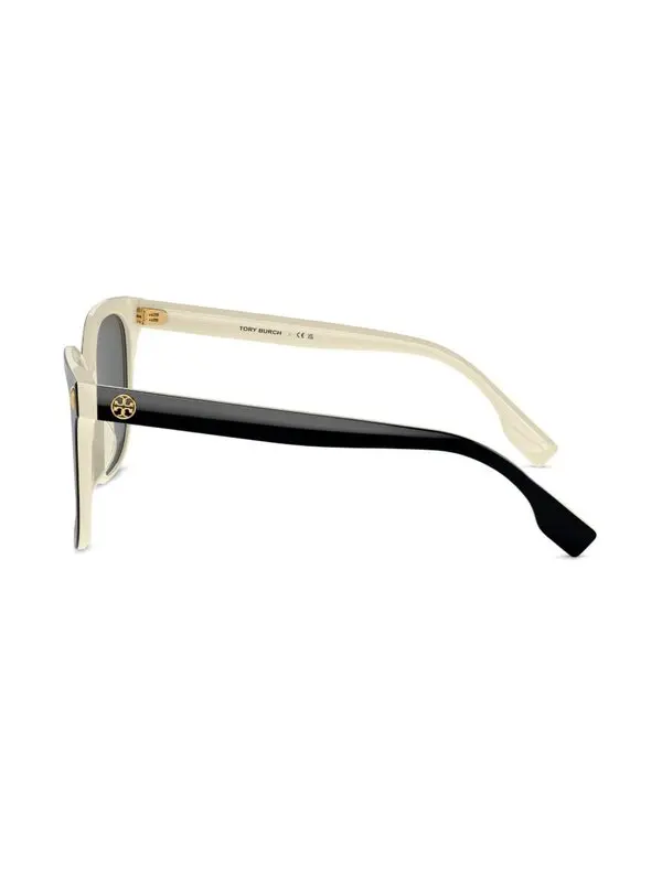 Tory Burch Logo-plaque Square-frame Sunglasses