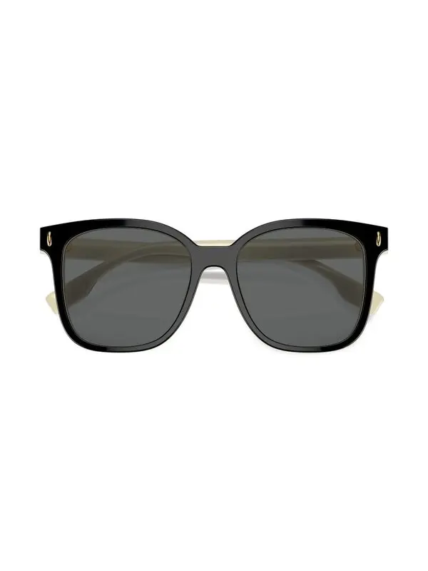 Tory Burch Logo-plaque Square-frame Sunglasses