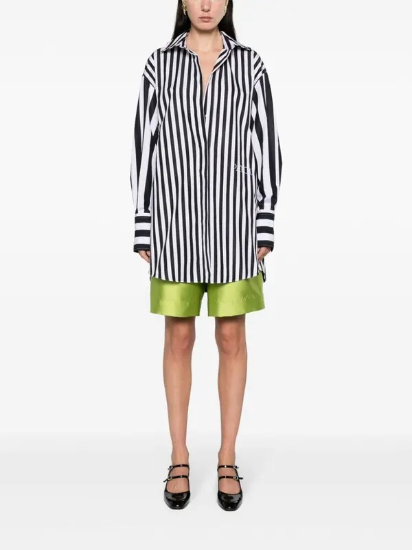 PATOU Logo-embroidered Striped Shirt